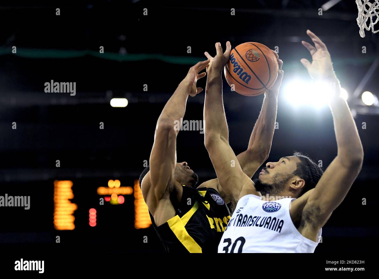 Elijah Stewart in action during the game U-BT Cluj-Napoca v MHP Riesen ...