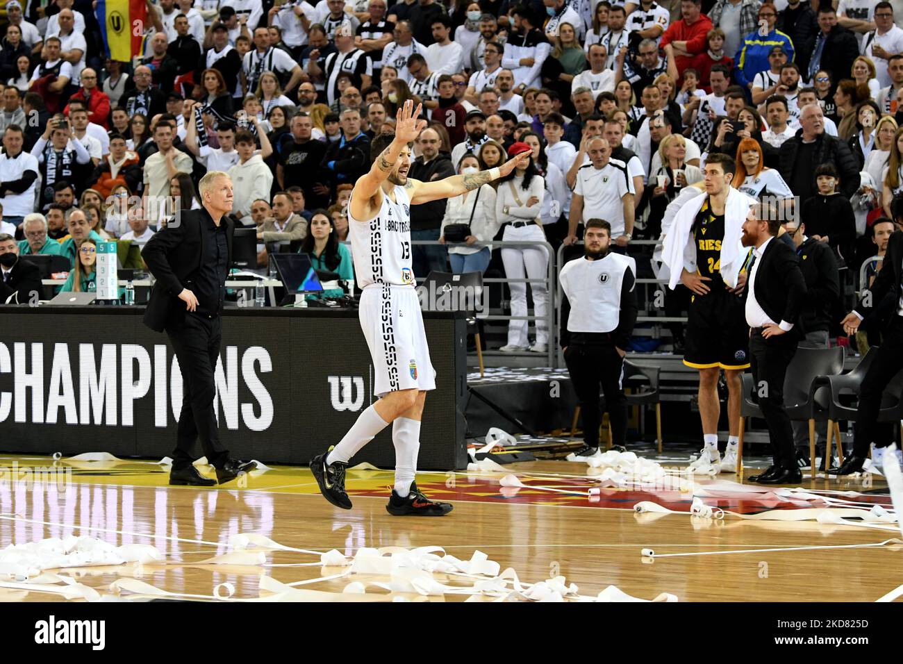 Andrija Stipanovic during the game U-BT Cluj-Napoca v MHP Riesen ...