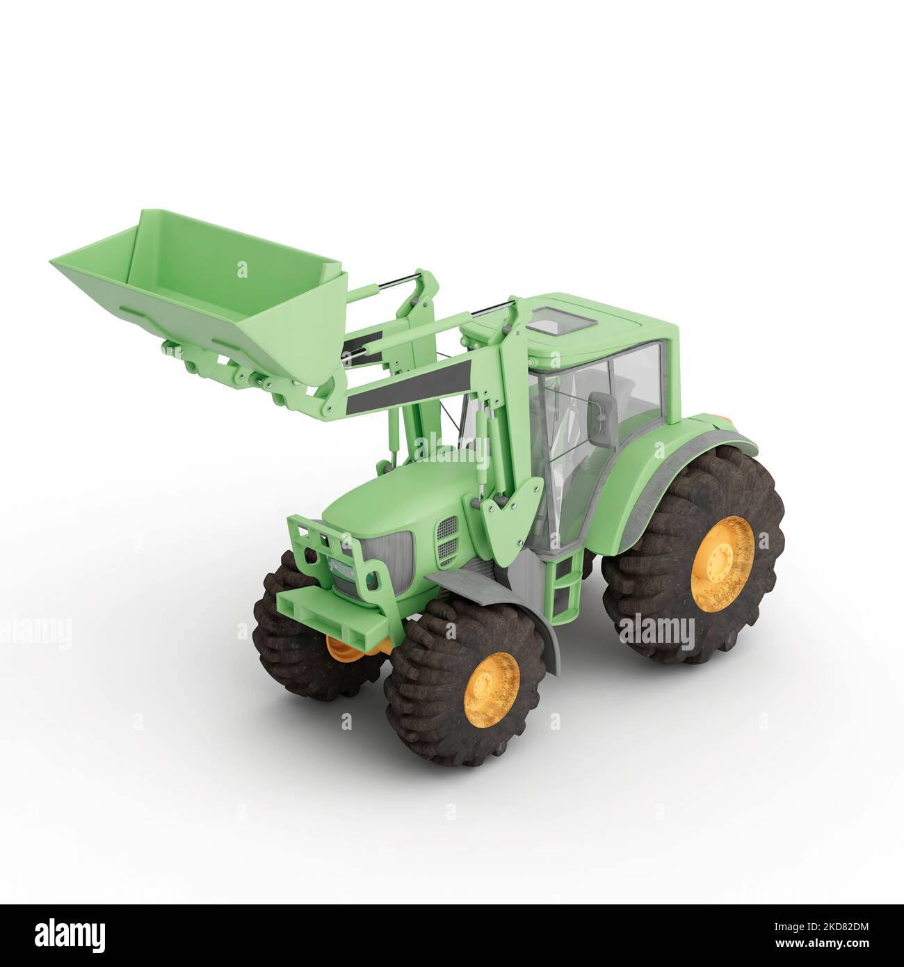 A 3D rendering of tractor isolated in white background Stock Photo - Alamy