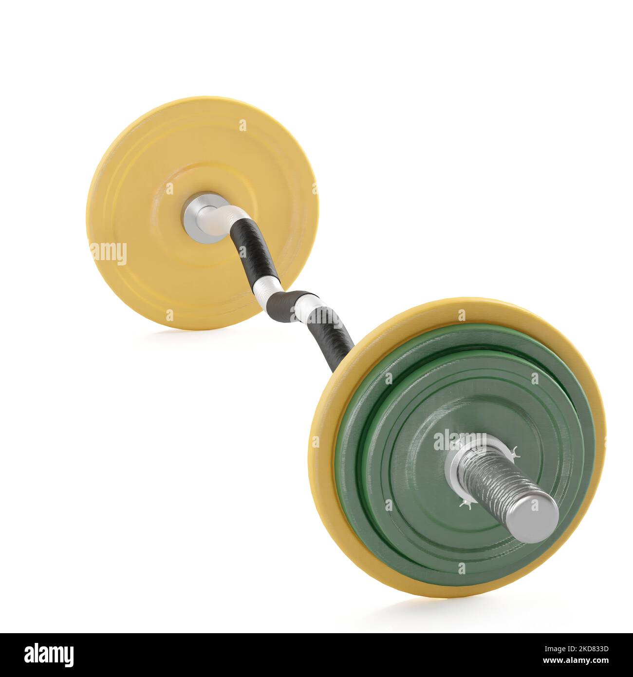 A 3D rendering of barbell isolated in white background Stock Photo - Alamy