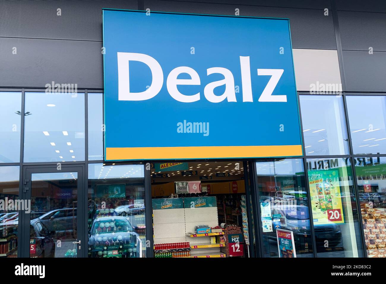 Dealz logo is seen on a store in Poland on April 19, 2022. (Photo ...