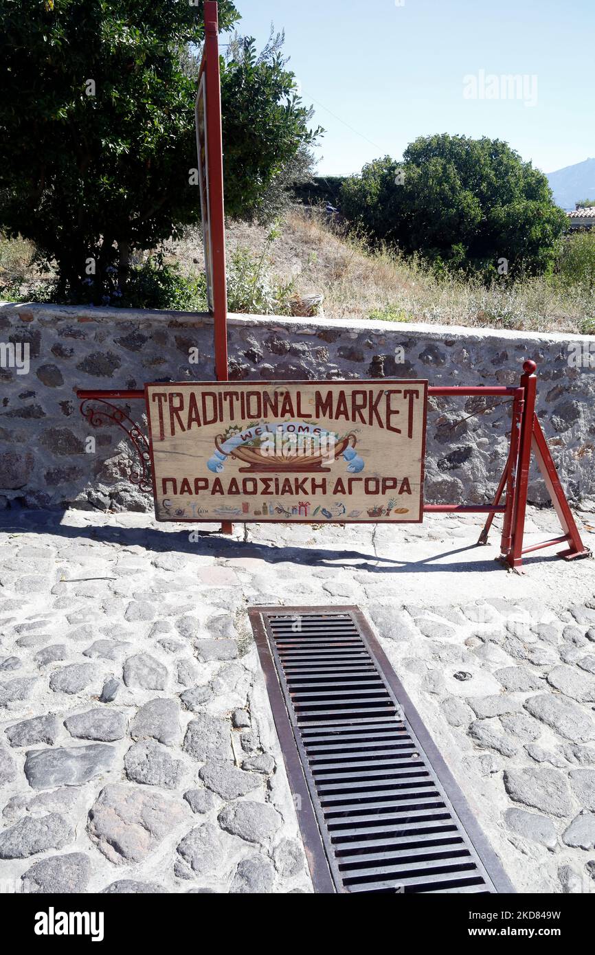 Hand painted, Traditional market sign, Agora, Molyvos, Lesbos Signs ...