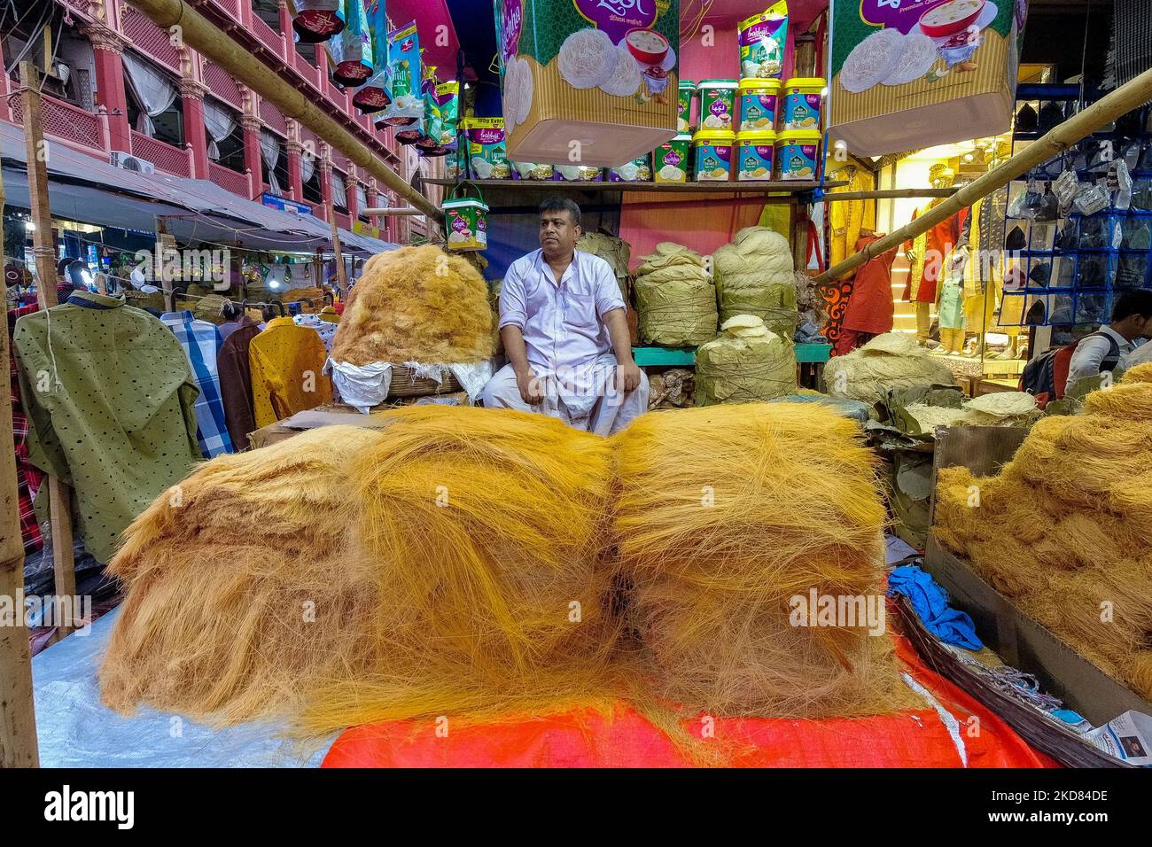 A Shop selling Simui , a traditional ingredient of Kheer , at a market ...