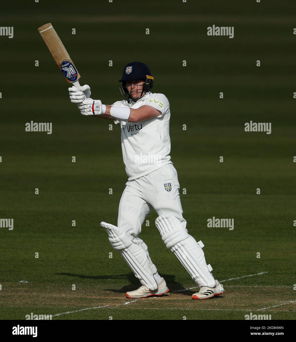 Matthew Potts of Durham bats during the LV= County Championship match ...
