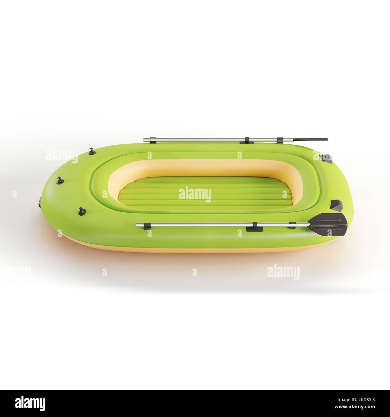 A closeup shot of an inflatable boat on the white background Stock ...