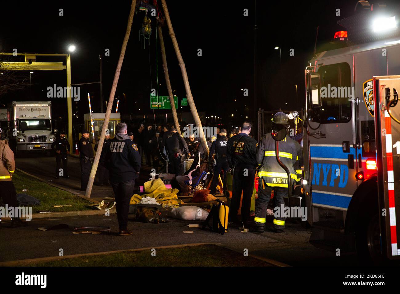 Climate activists with Extinction Rebellion New York City were arrested ...