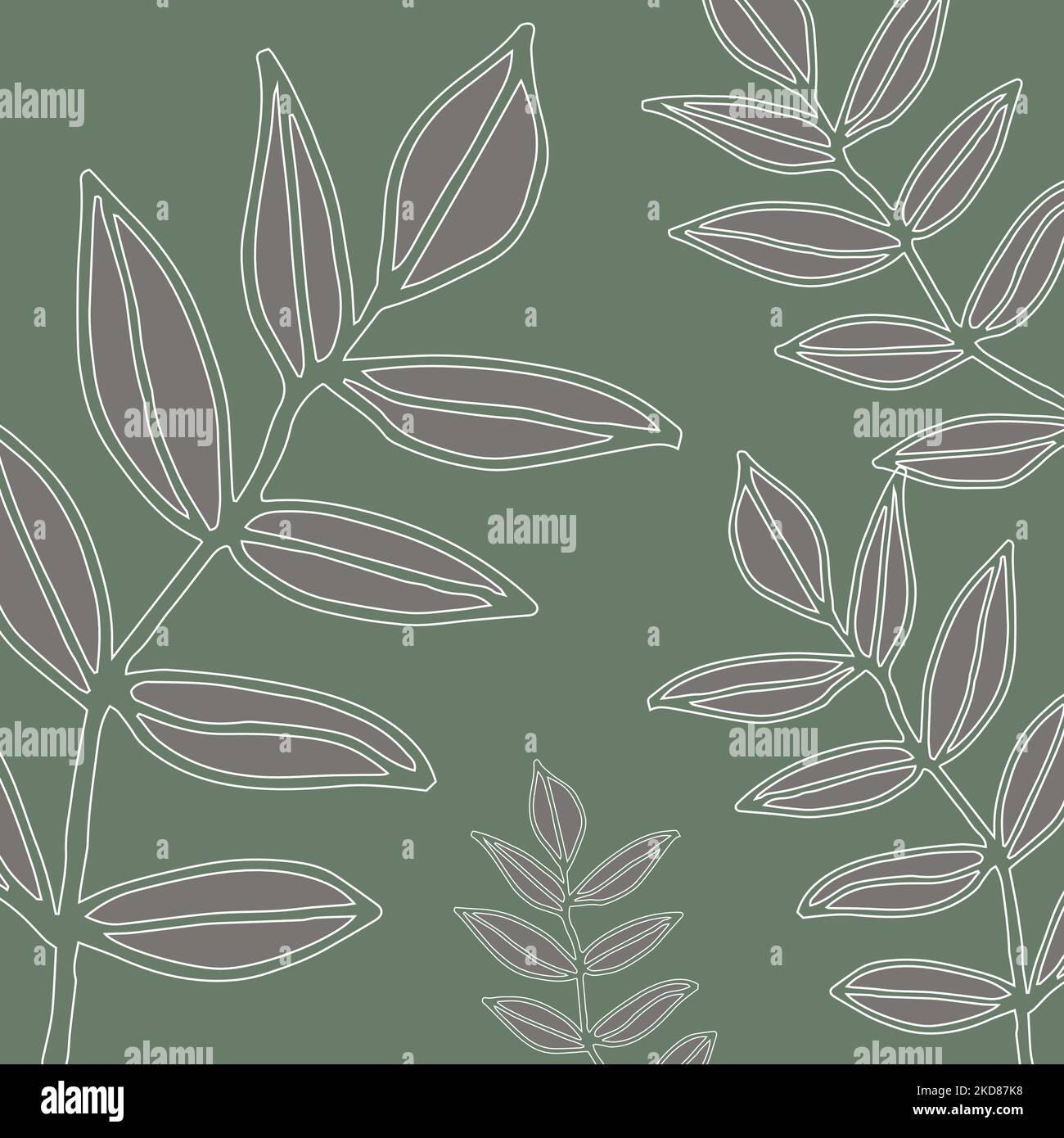 An editable green background with plant leaves vectors Stock Vector ...