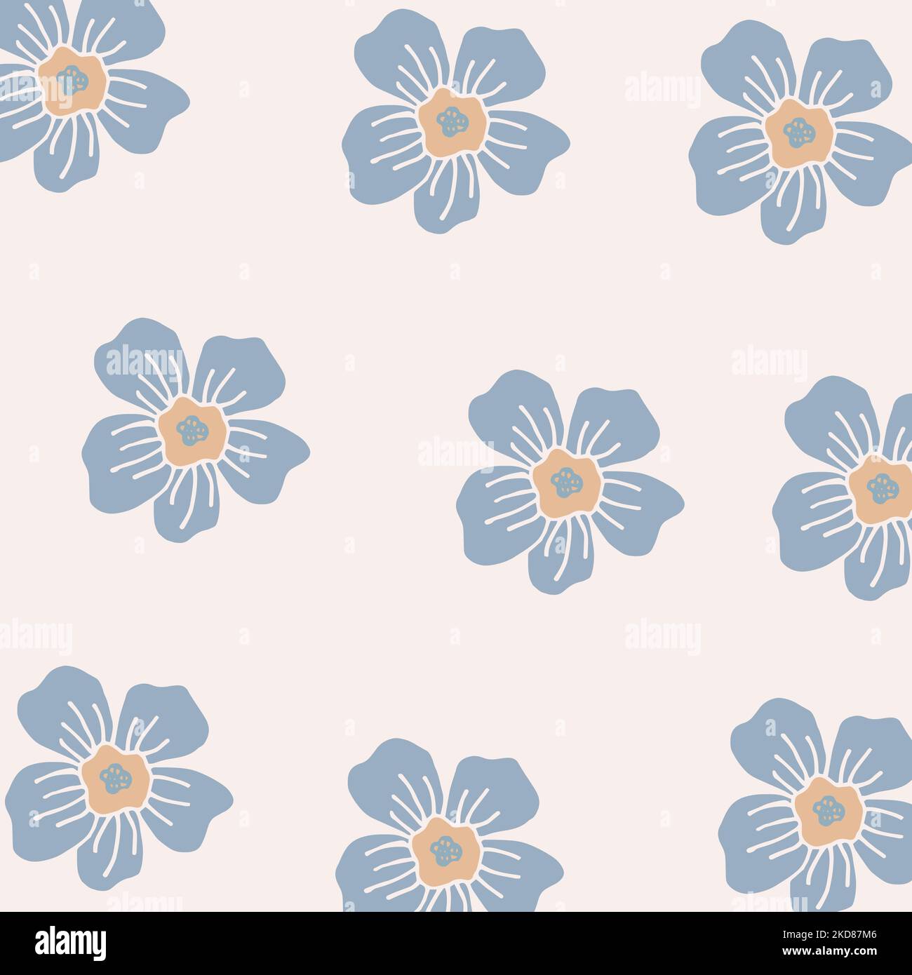 An editable floral background with delicate forget me not flowers Stock ...