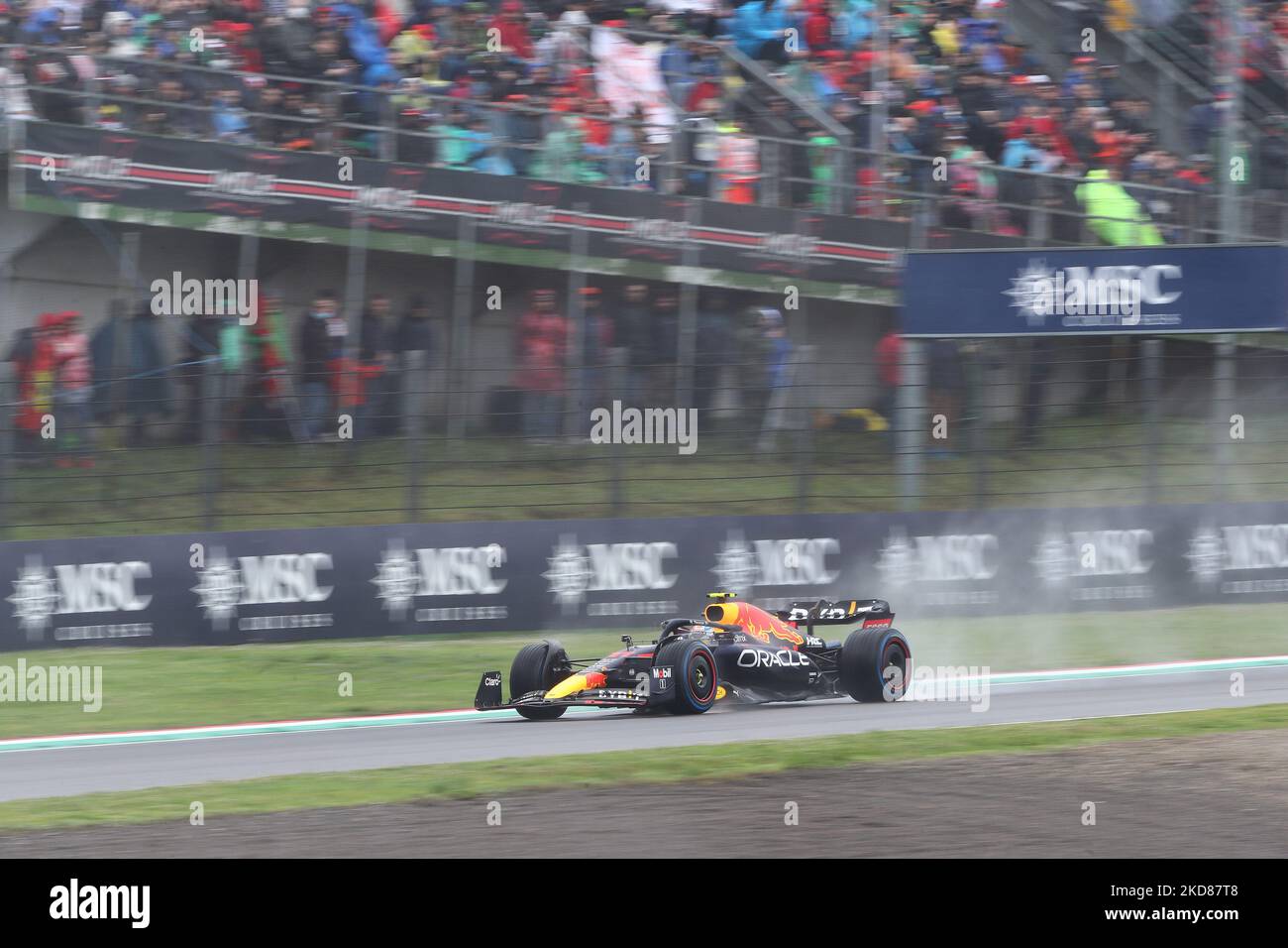 Sergio Perez of Mexico driving the (11) Oracle Red Bull Racing RB18 Red ...