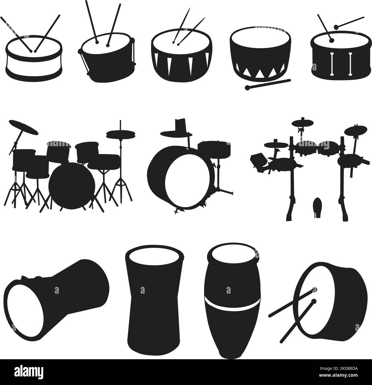 The vector illustration of musical instruments Stock Vector Image & Art ...