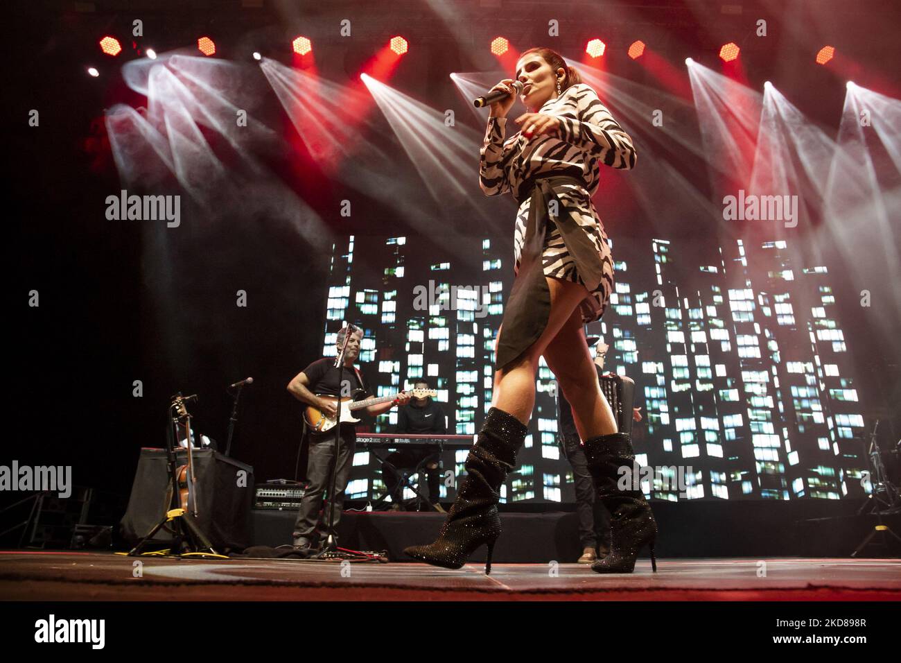 Brazilian singer Paula Fernandes,in a concert at SuperBock Arena on ...