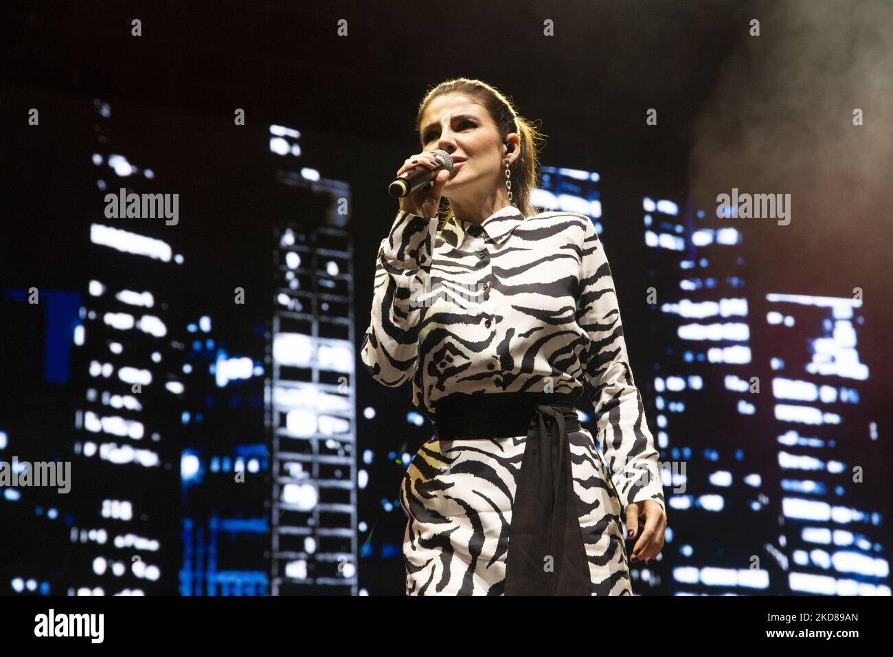 Brazilian singer Paula Fernandes,in a concert at SuperBock Arena on ...