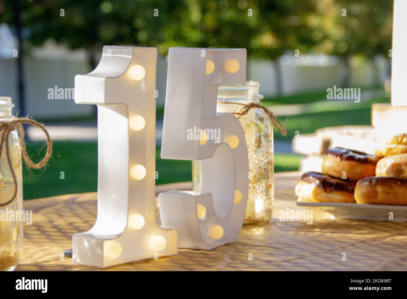 The 15th birthday numbers for celebration Stock Photo - Alamy