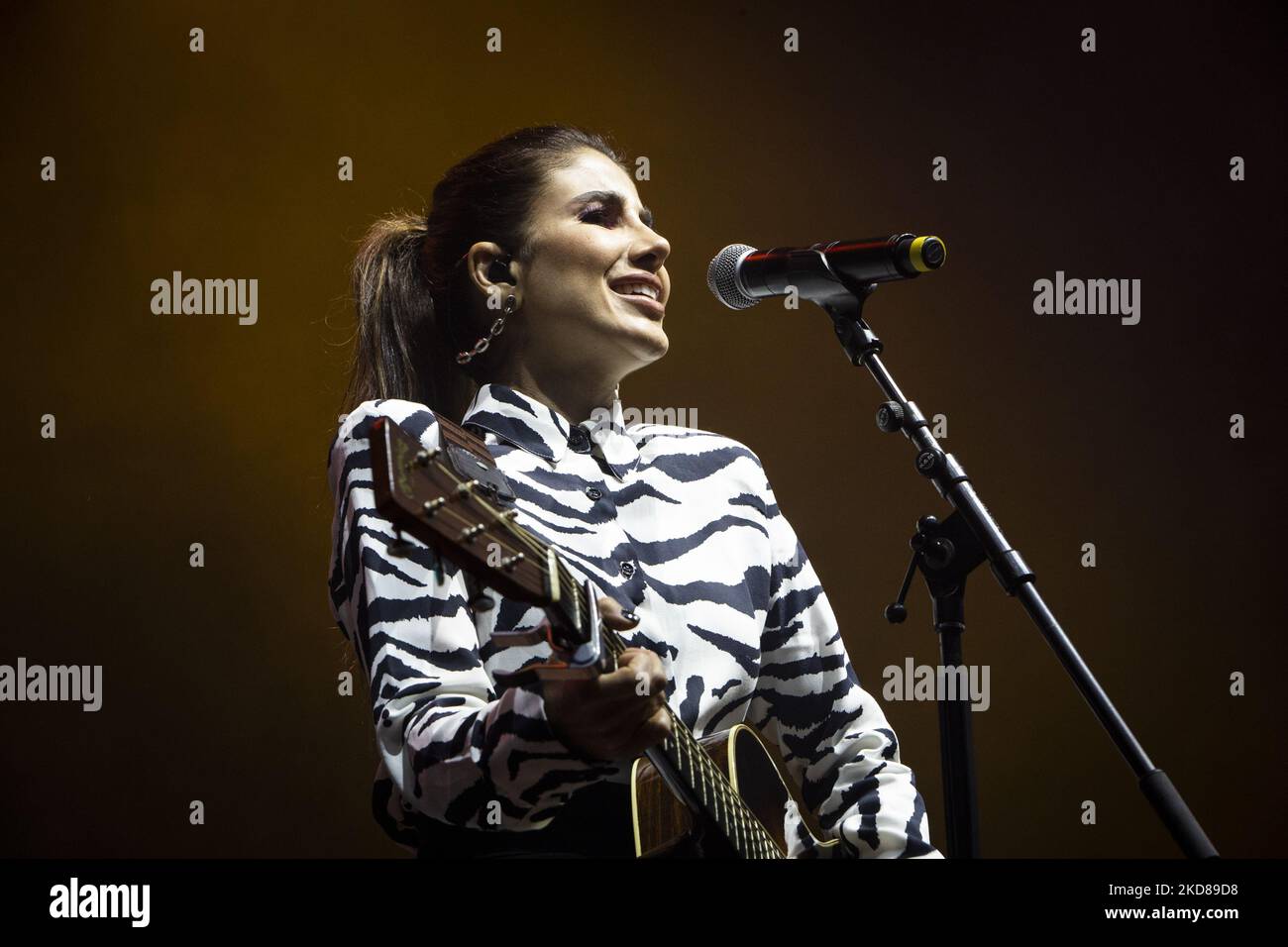 Brazilian singer Paula Fernandes,in a concert at SuperBock Arena on ...