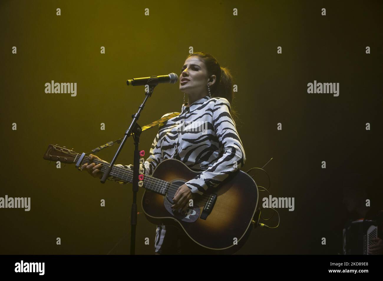 Brazilian singer Paula Fernandes,in a concert at SuperBock Arena on ...