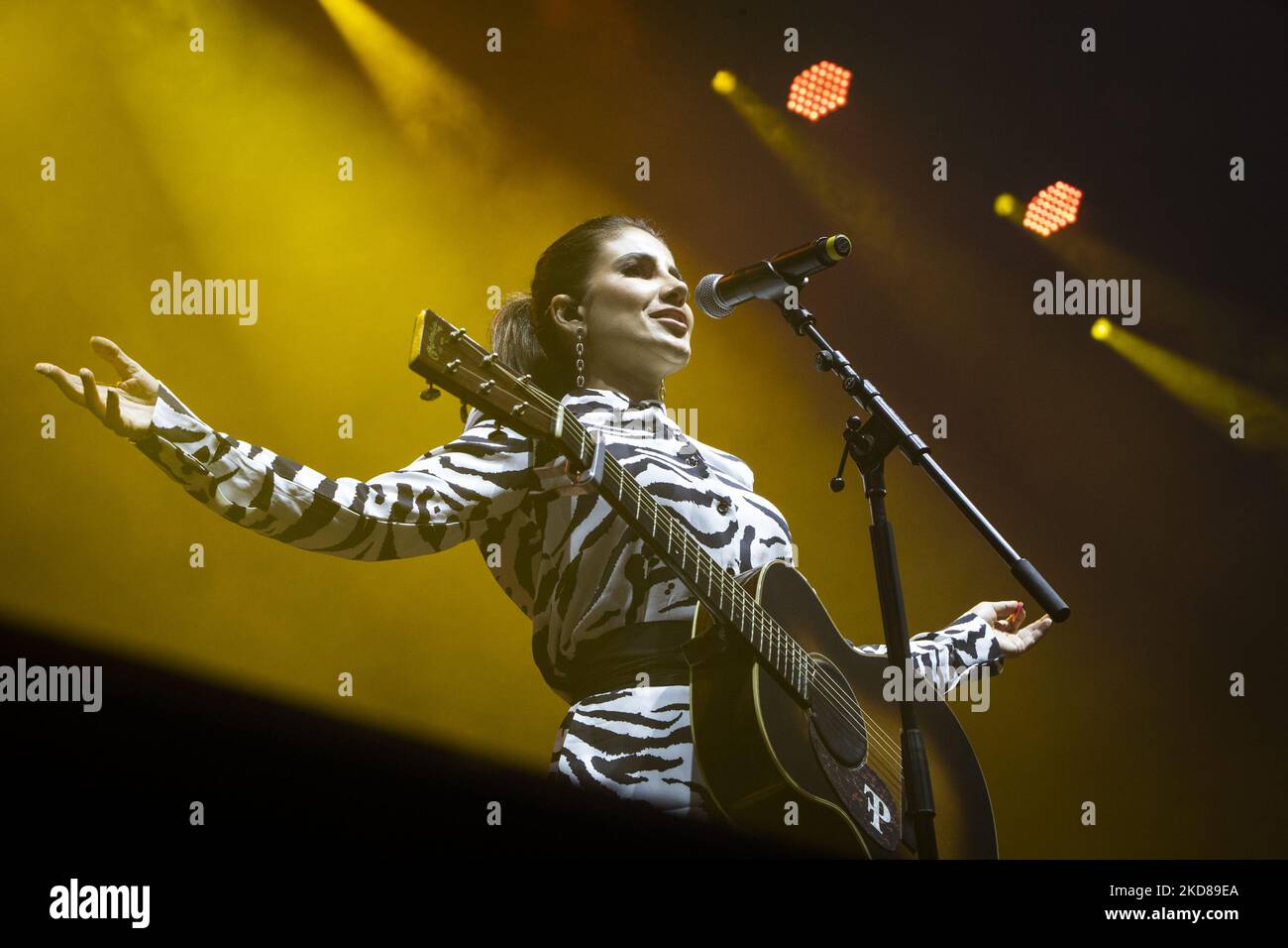Brazilian singer Paula Fernandes,in a concert at SuperBock Arena on ...