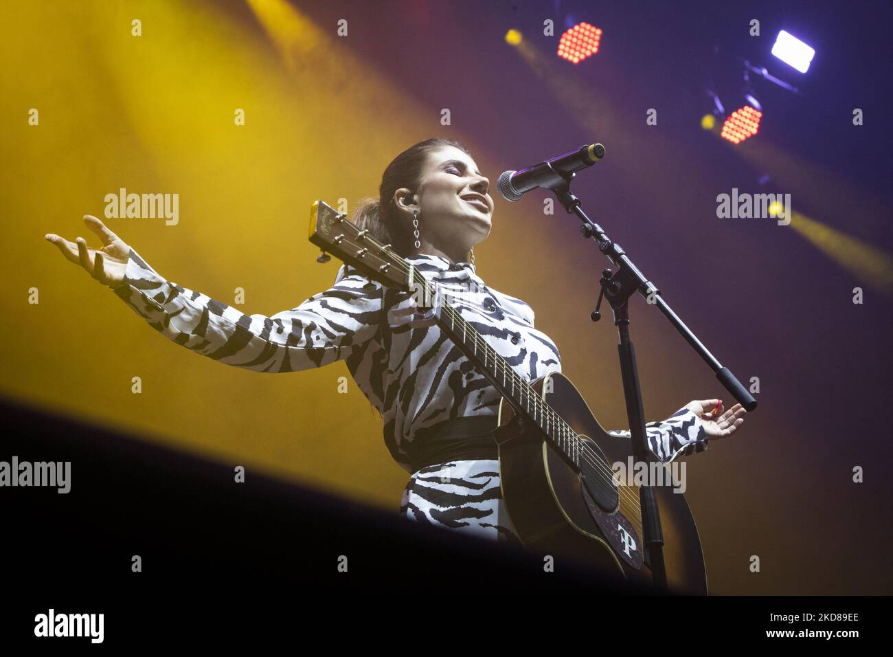 Brazilian singer Paula Fernandes,in a concert at SuperBock Arena on ...