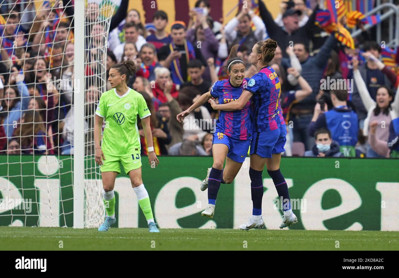 Aitana Bonmatí of FC Barcelona celebrates scoring their first goal ...