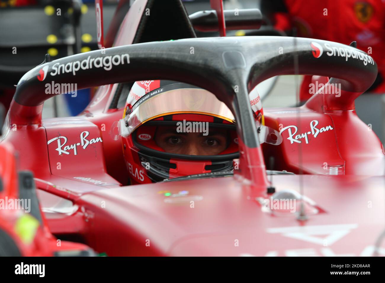 Carlos Sainz Jr. of Spain driving the (55) Scuderia Ferrari F1-75 ...
