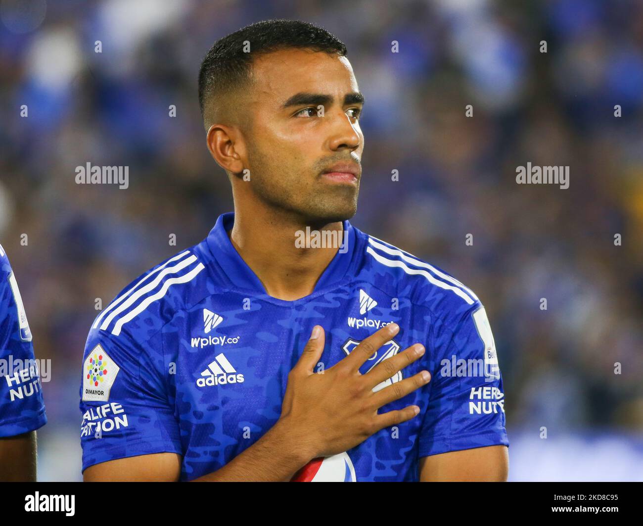 Omar Bertel of Millonarios before the Colombian BetPlay League match ...