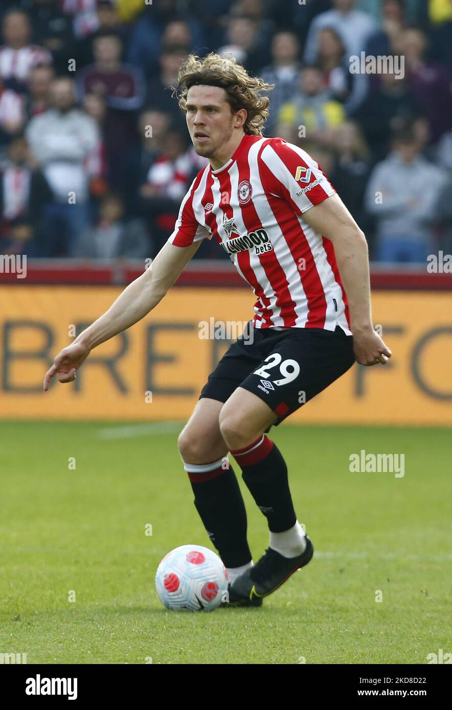 London, England - APRIL 23: Mads Bech Sorensen of Brentfordduring ...