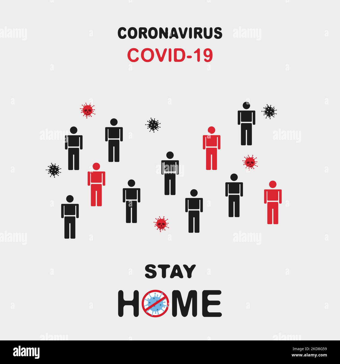 2019-nCoV coronavirus vector illustration. Viral infection spreads ...