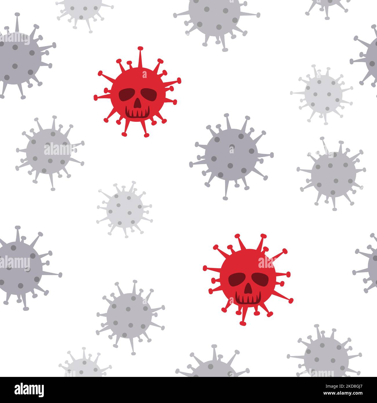 Seamless pattern with viruses. Coronavirus background, 2019-nCoV vector ...