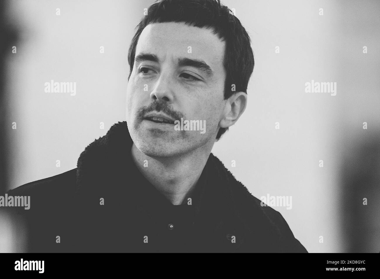 the singer Antonio Diodato during the backstage portraits at concert ...