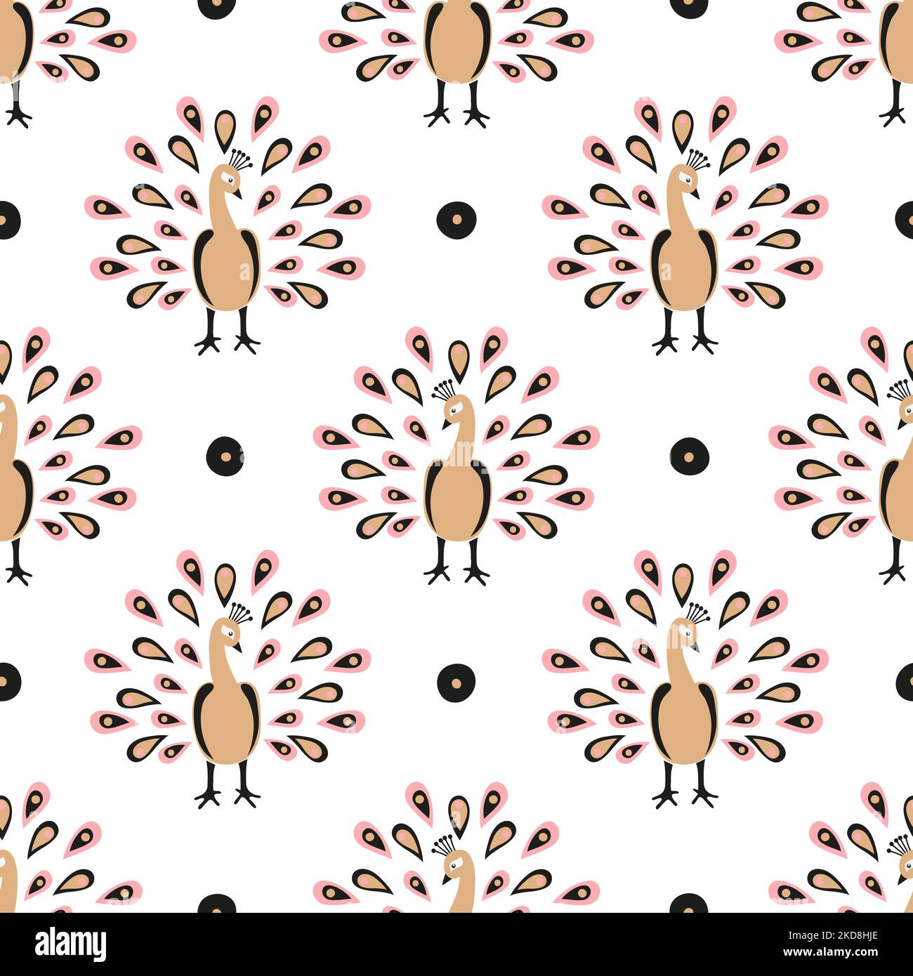 Seamless peacock pattern. Textile, fabric design Stock Vector Image ...