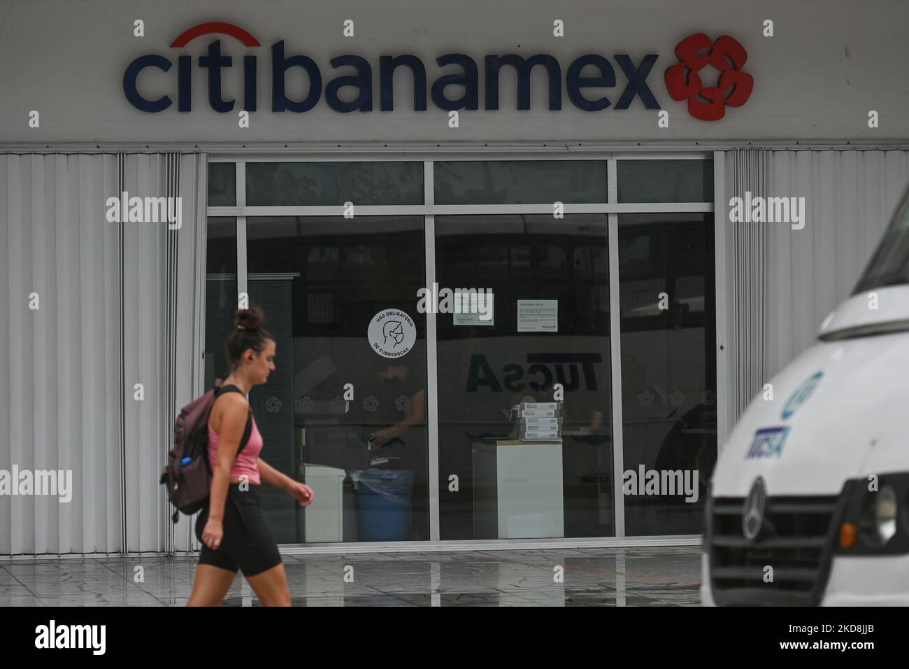 Logo of Citibanamex. On Wednesday, 27 April 2022, in Playa Del Carmen ...