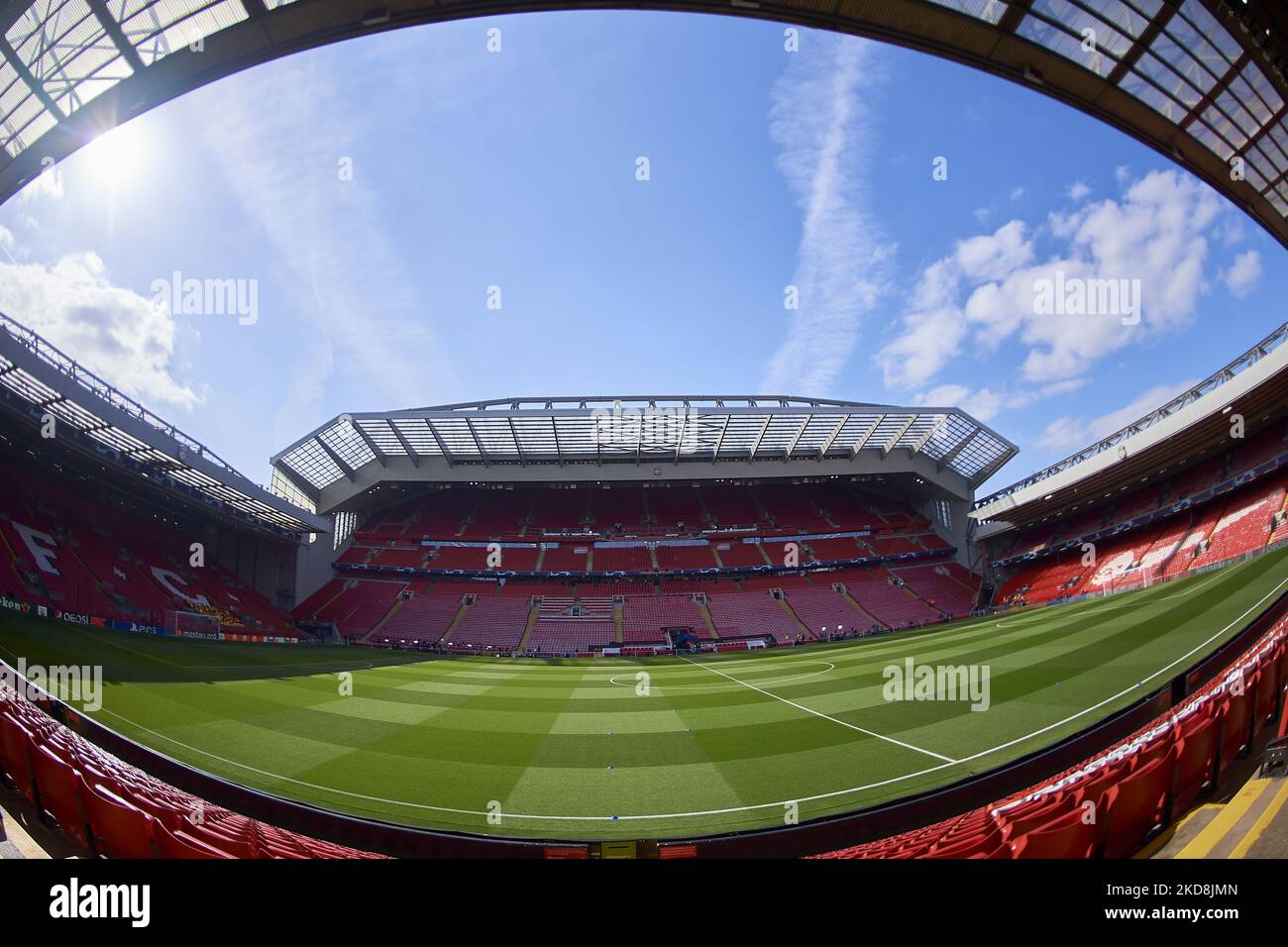 General view of the action at anfield hi-res stock photography and ...