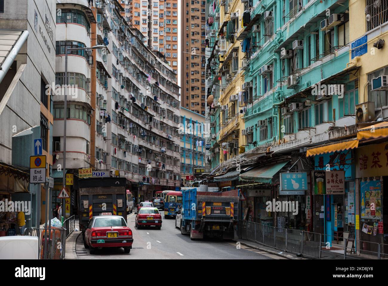 Hong Kong, China, 28 Apr 2022, Yee On street, in Kwun Tong. (Photo by ...