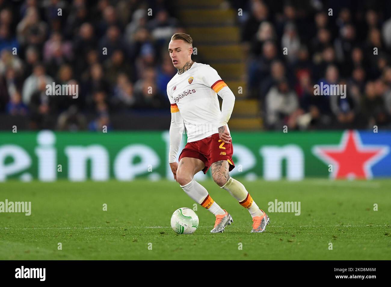 Rick Karsdorp of AS Roma in action during the UEFA Europa Conference ...