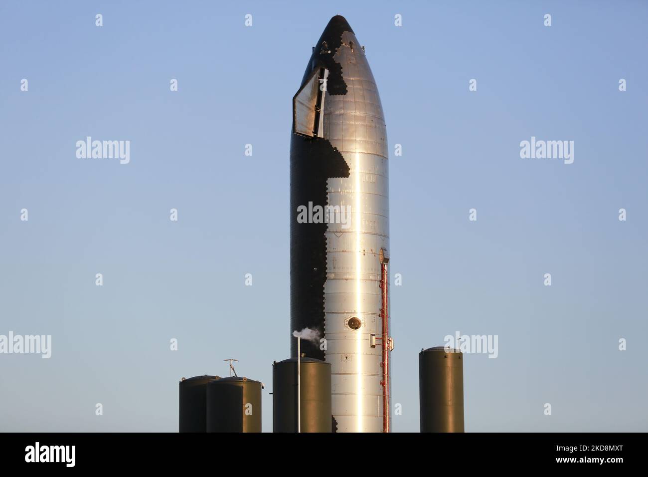 Starship 20 sits at the South Texas launch site in Boca Chica near ...