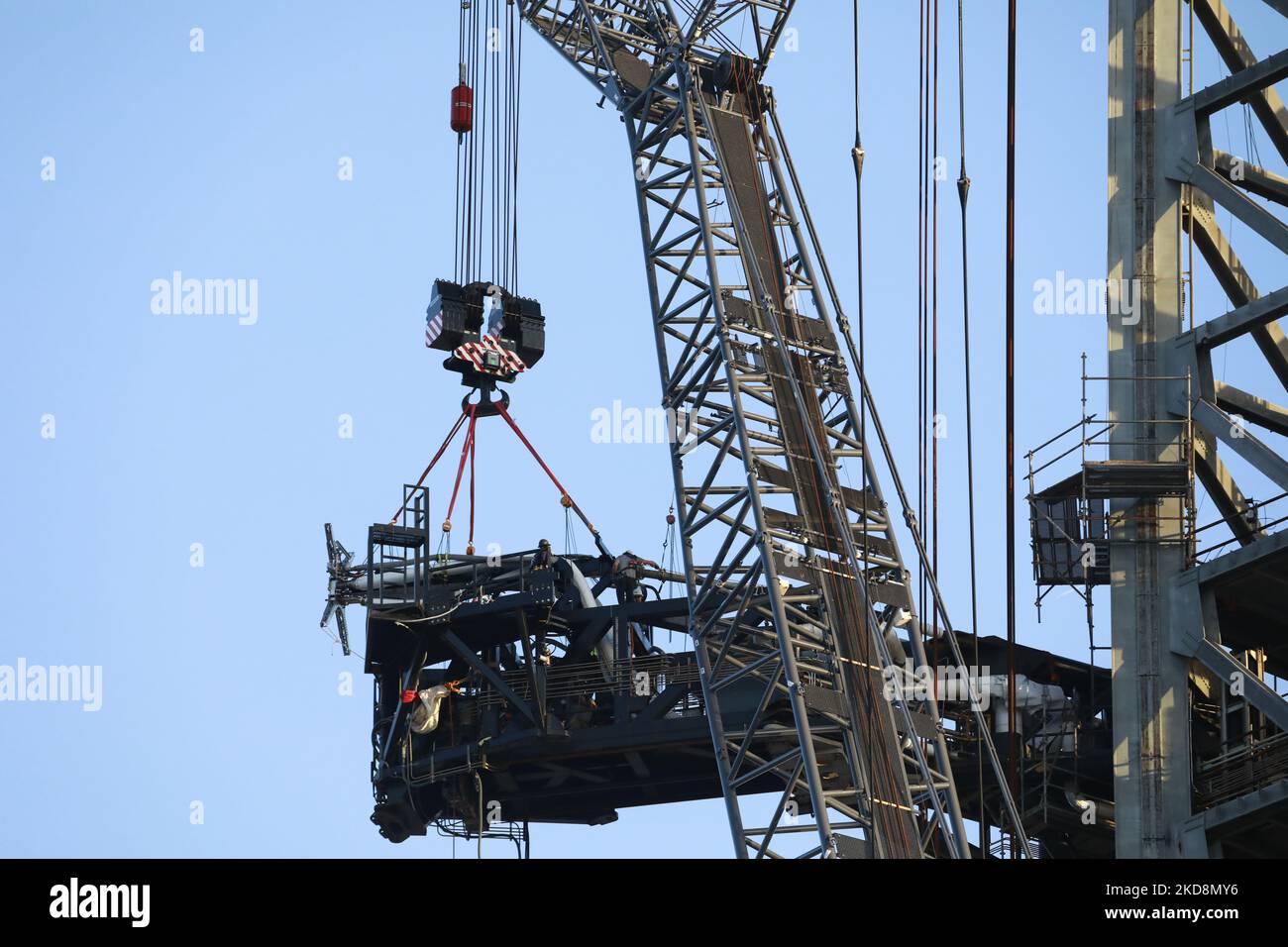 On the eve of the FAA's announcement, engineers are seen working on the ...