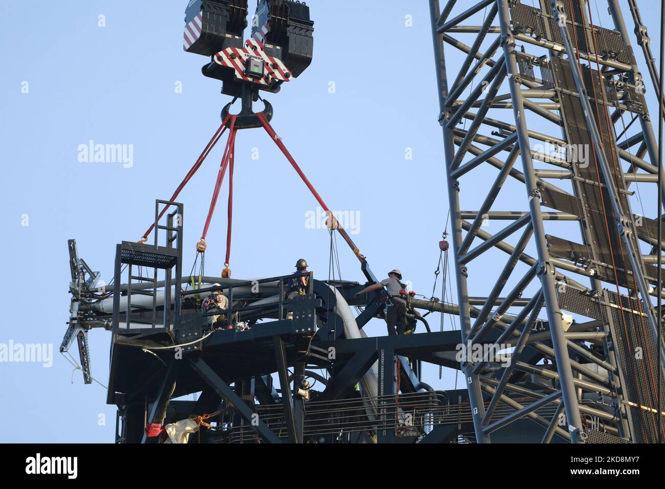 On the eve of the FAA's announcement, engineers are seen working on the ...