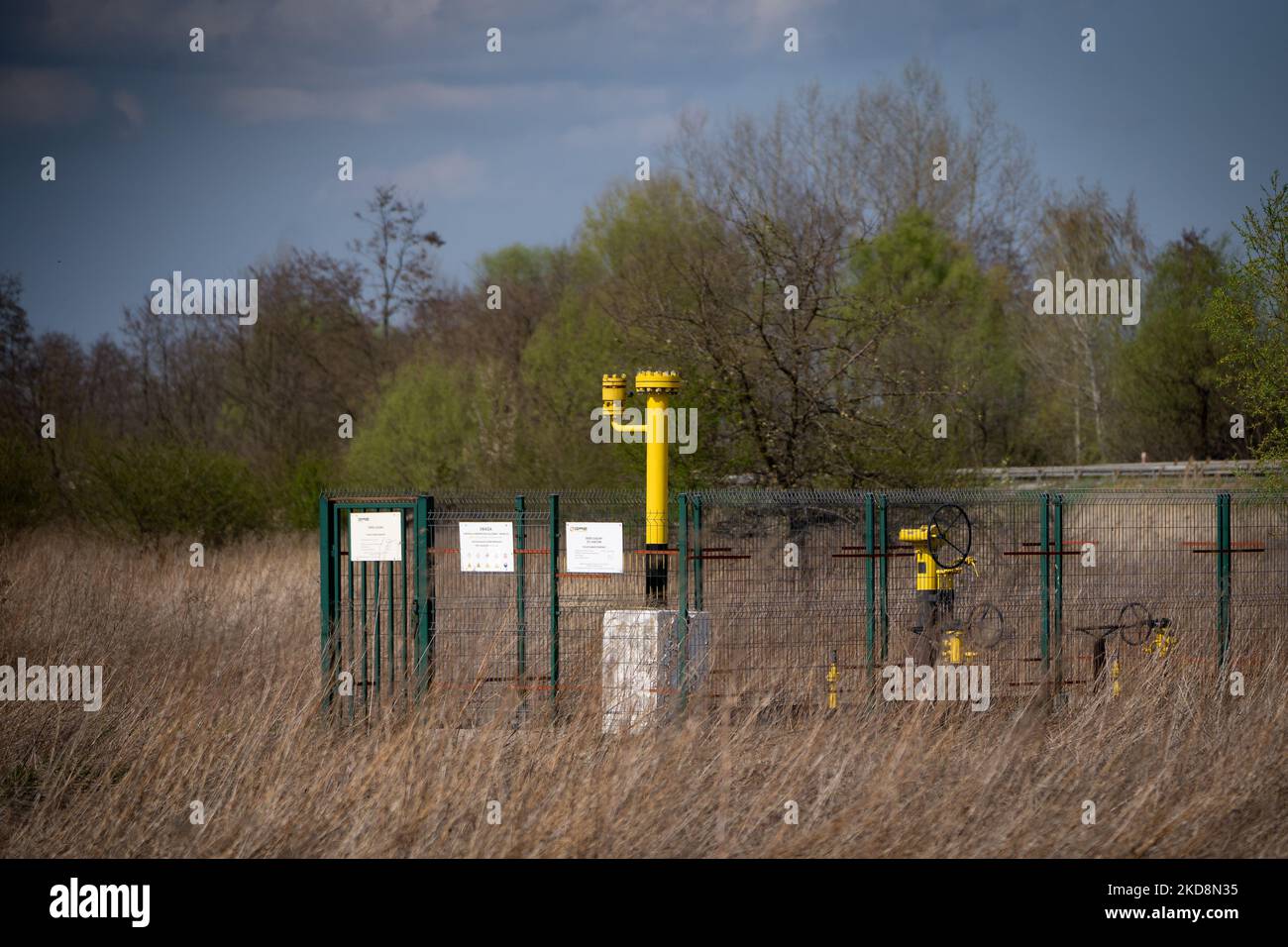A gas installation is pictured at a Gaz-System station in Karczew ...