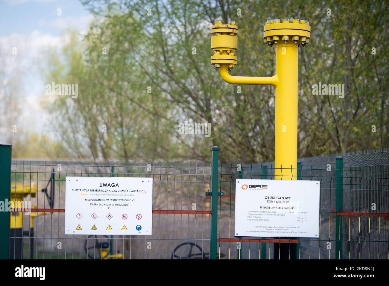 A gas installation is pictured at a Gaz-System station in Karczew ...