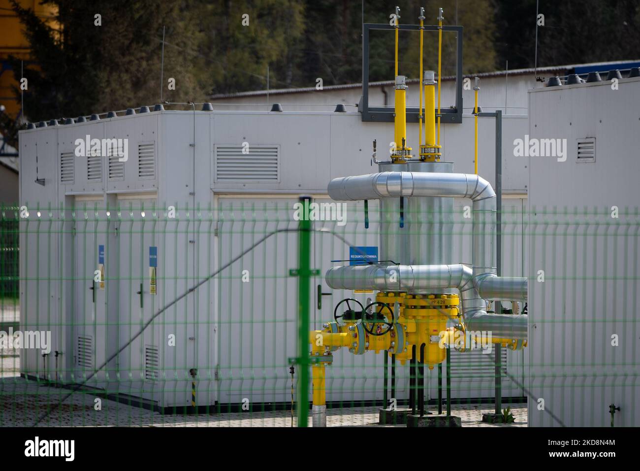 A gas installation is pictured at a Gaz-System station in Wola Ducka ...