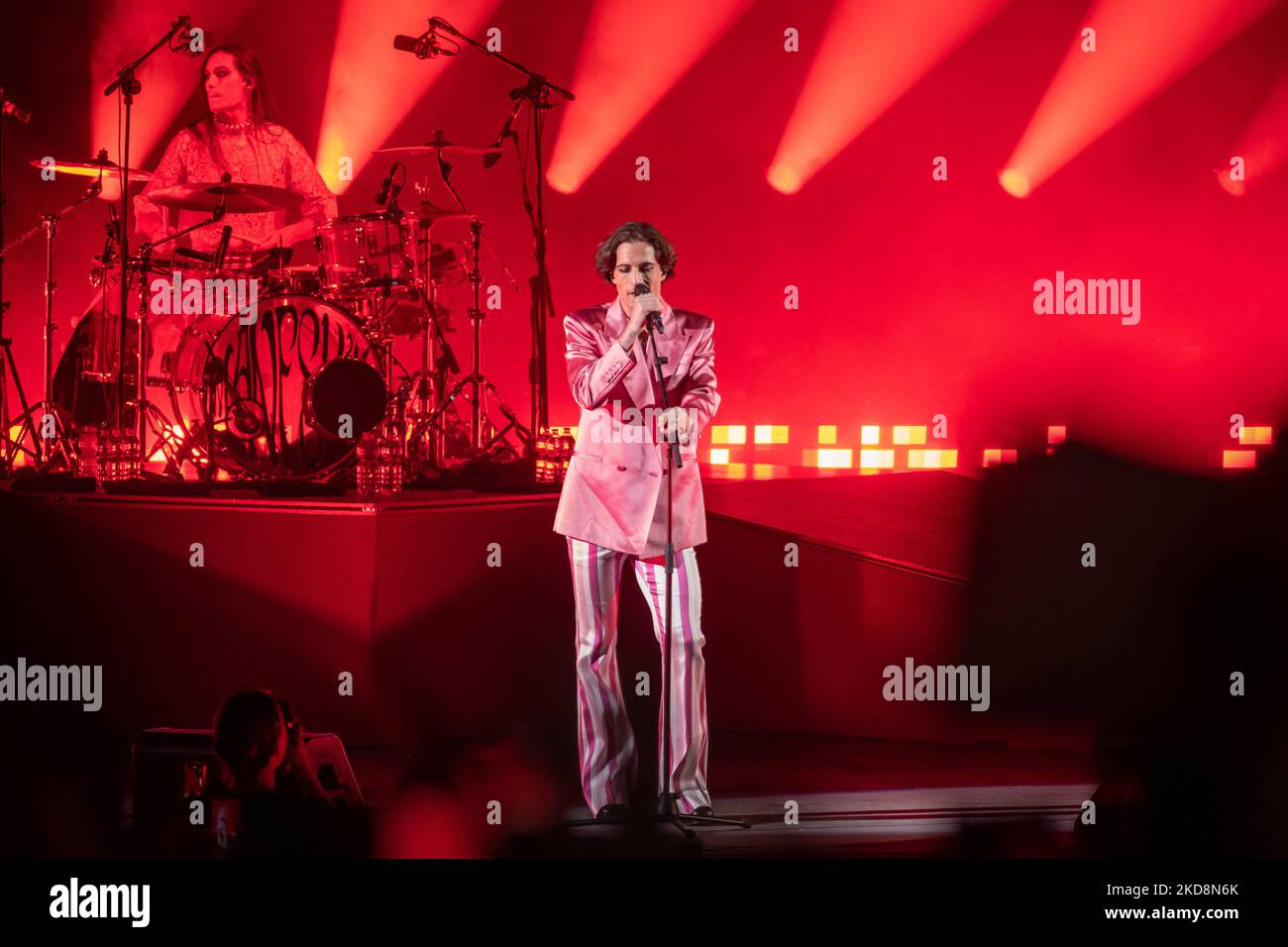 Maneskin - Damiano David during the Music Concert 2022 Maneskin live at ...