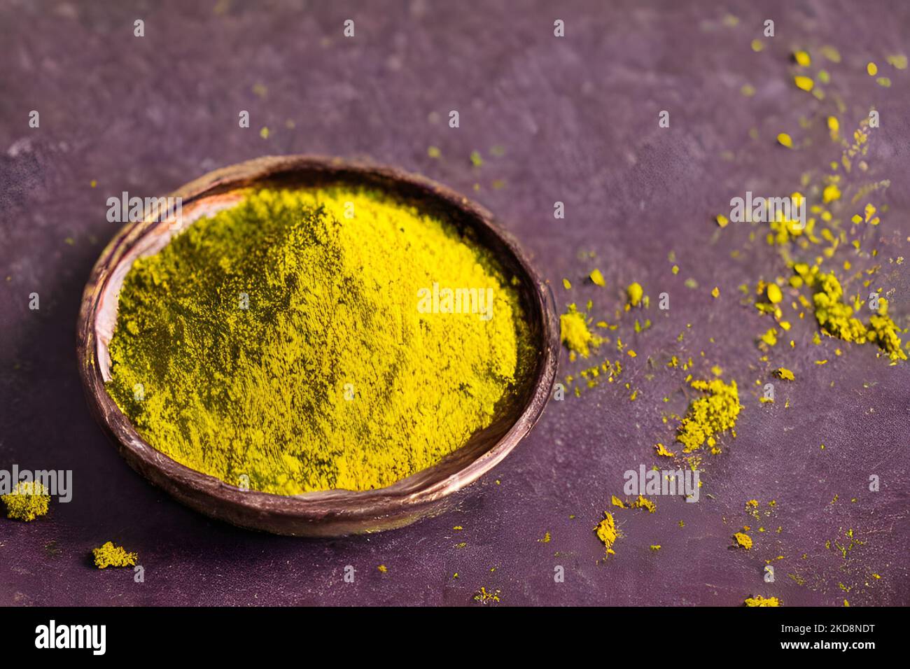 A closeup of a pile of spice on the table under lights Stock Photo - Alamy