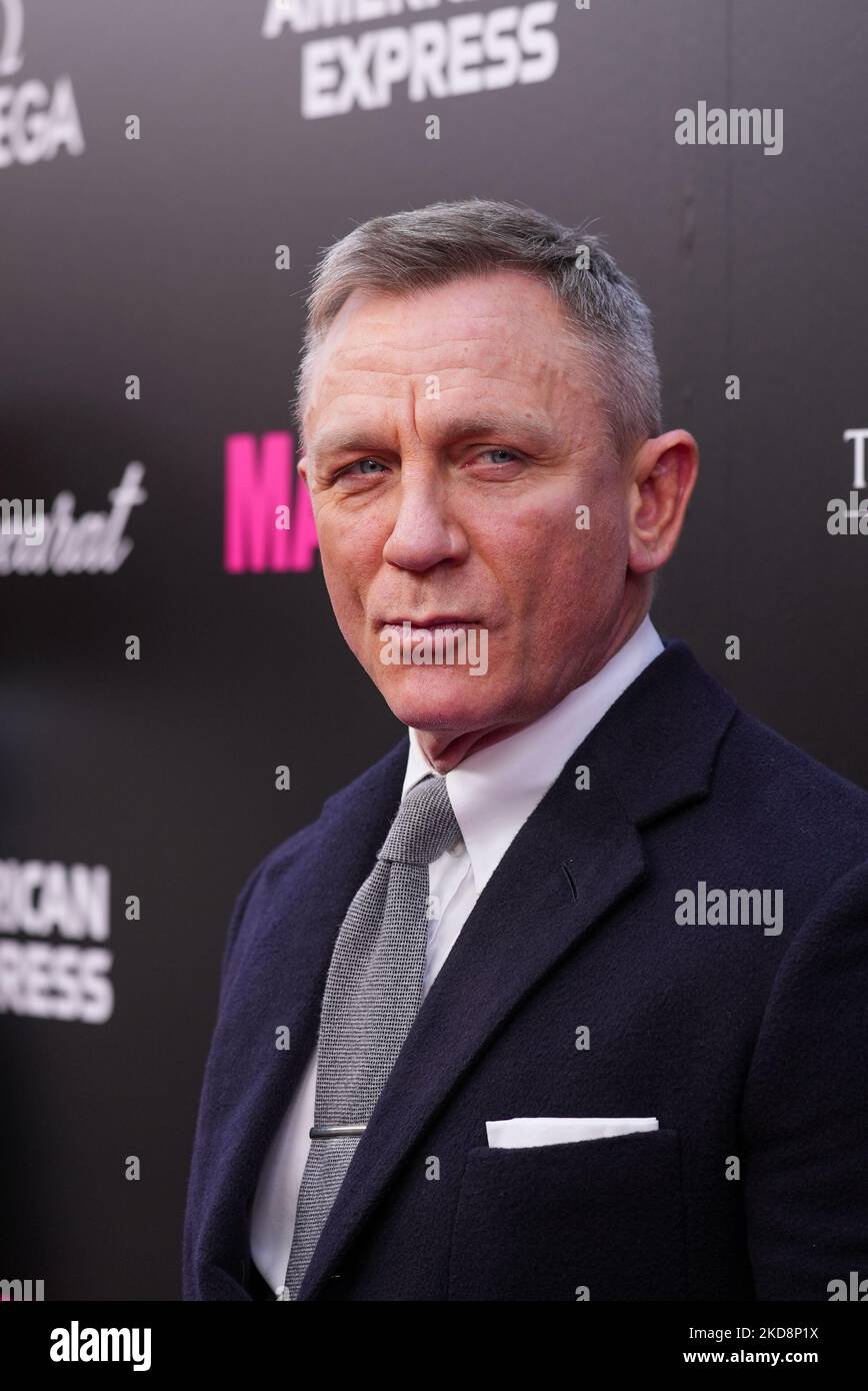 NEW YORK, NEW YORK - APRIL 28: Daniel Craig poses at the opening night ...