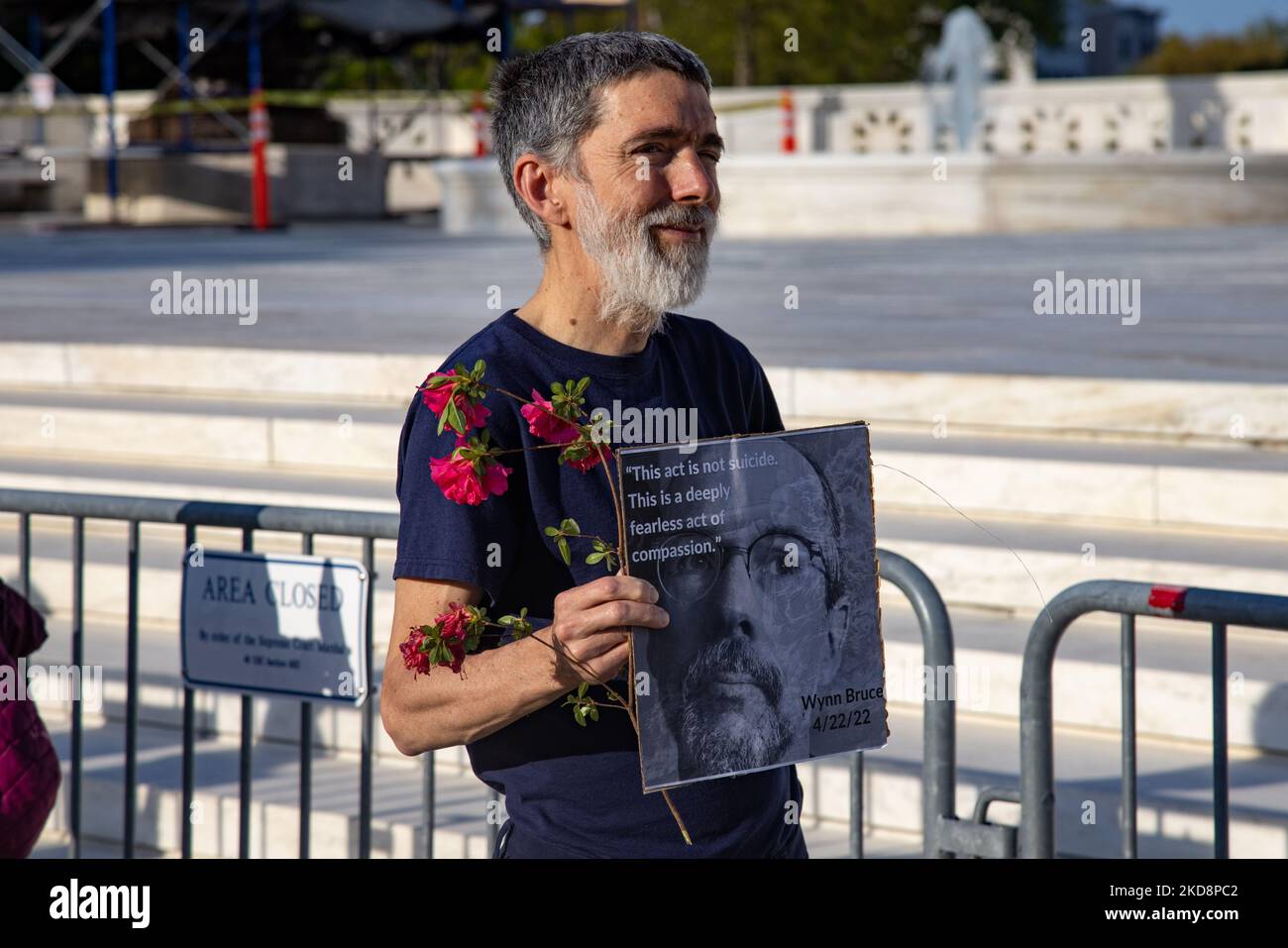 People perfrorm a walking meditation during a vigil at the Supreme ...