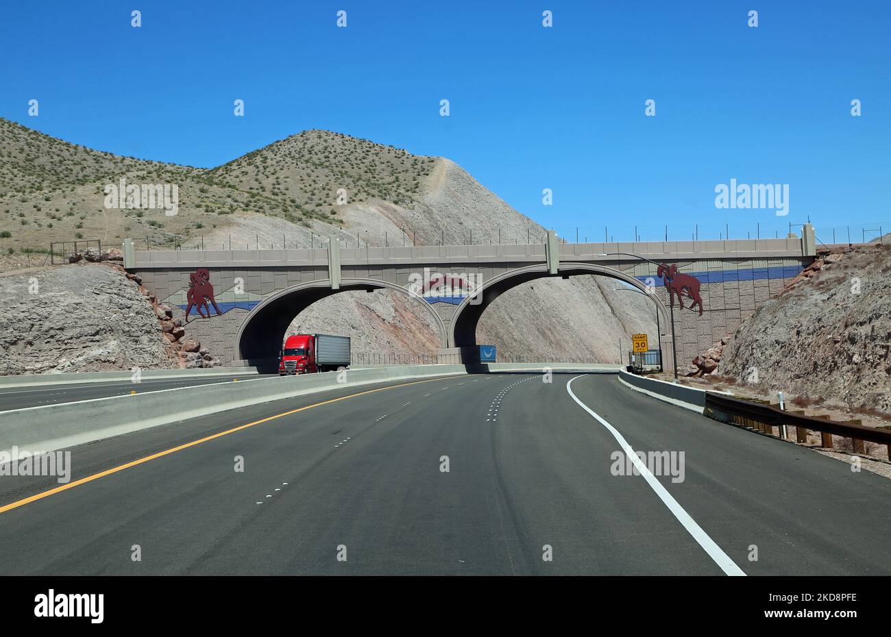 Wildlife crossing bridge - U.S. Route 95 - Nevada Stock Photo - Alamy