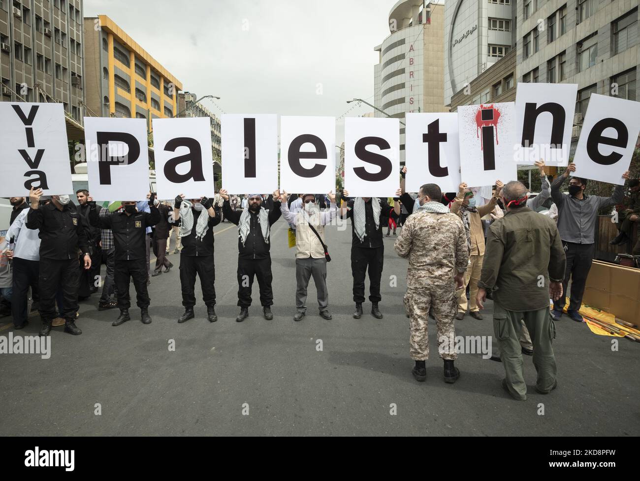 Islamic Revolutionary Guard Corps (IRGC) military personnel hold-up ...