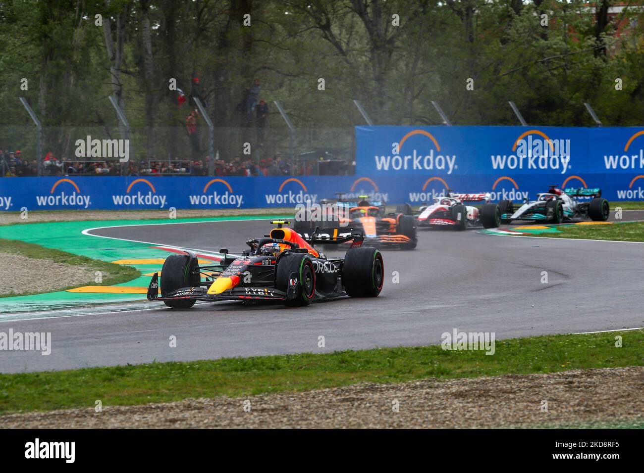 Sergio Perez of Mexico driving the (11) Oracle Red Bull Racing RB18 Red ...