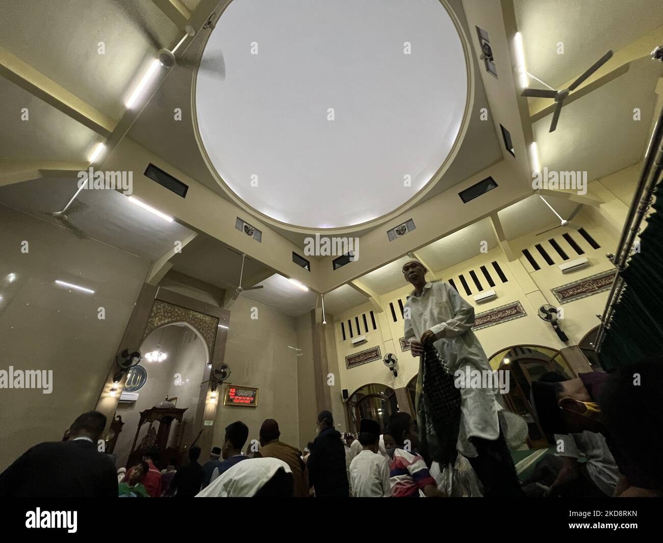 People during the Ramadan prayer in Tangerang, Indonesia, on April 30 ...