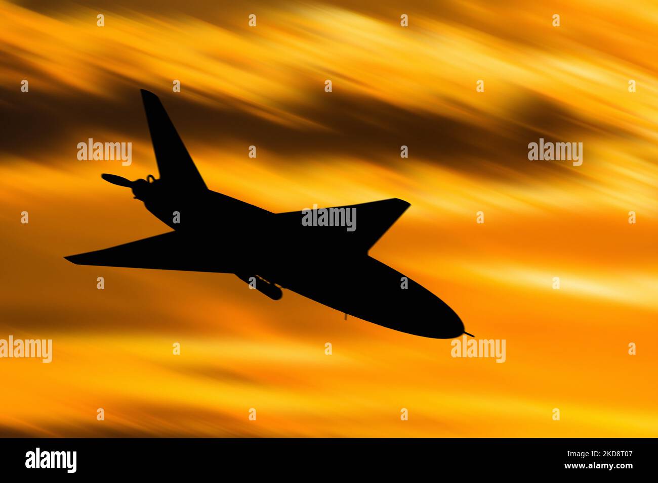 Ukraine. 3rd Nov, 2022. The silhouette of the Iranian military unmanned ...