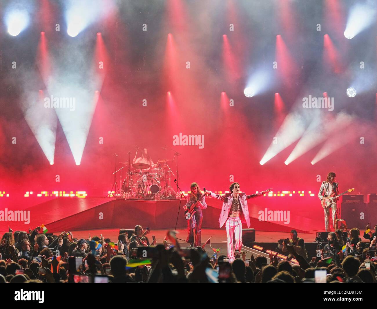 Maneskin during the Italian singer Music Concert Maneskin Live on April ...