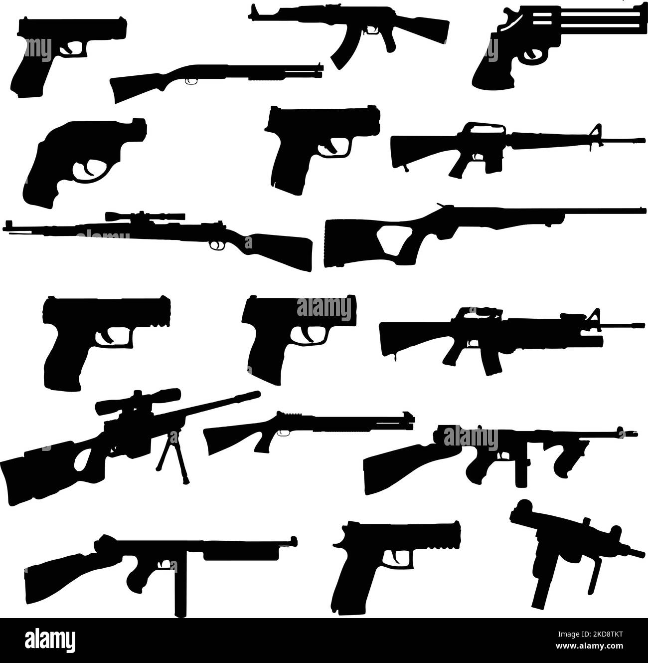 Cartoon guns hi-res stock photography and images - Alamy